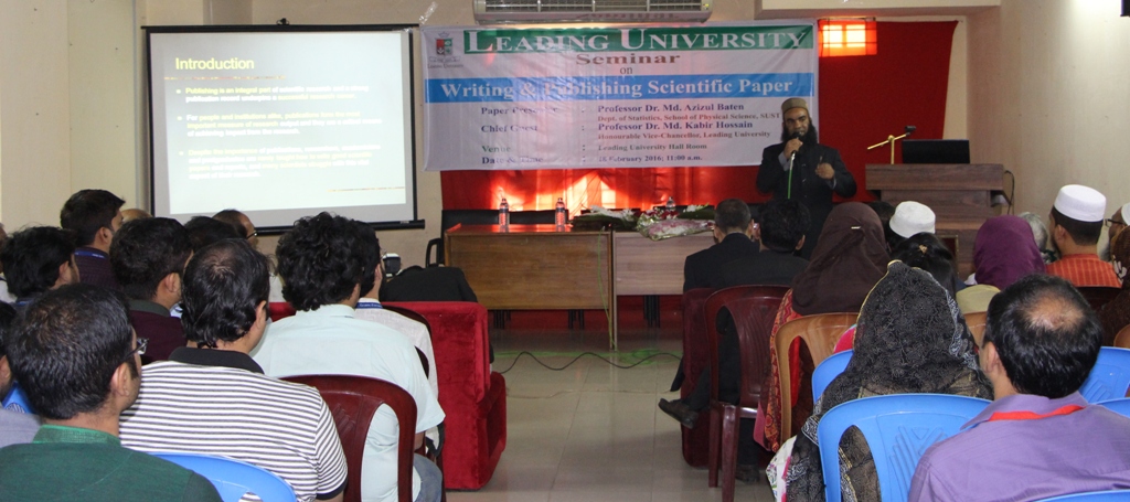 Seminar on Writing & Publishing Scientific Paper held at Leading ...